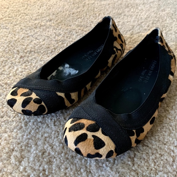 Adam Tucker | Shoes | Adam Tucker Me Too Leopard Calf Hair Nixie Flats ...